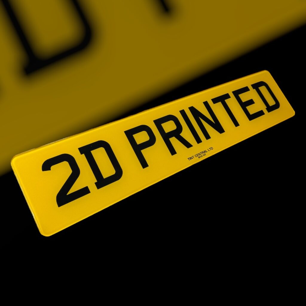 2D Printed Number Plates - Tint Central
